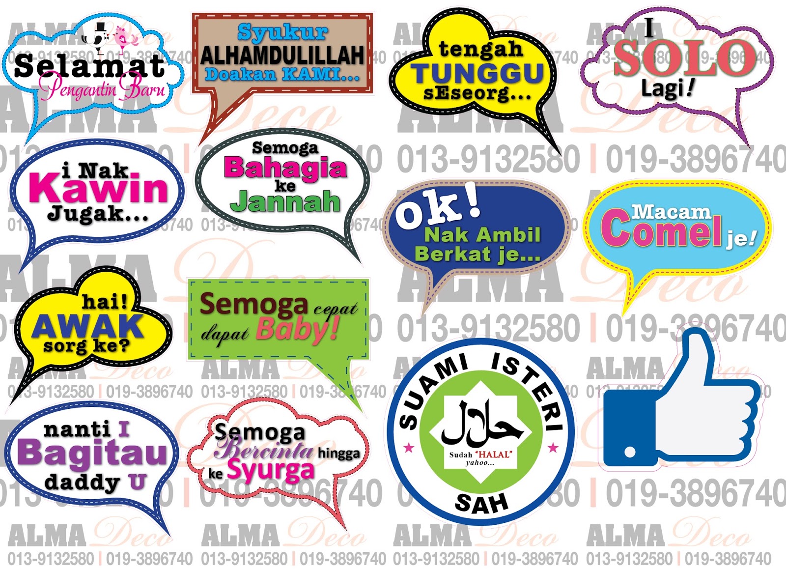 WEDDING props: Props for WEDDING