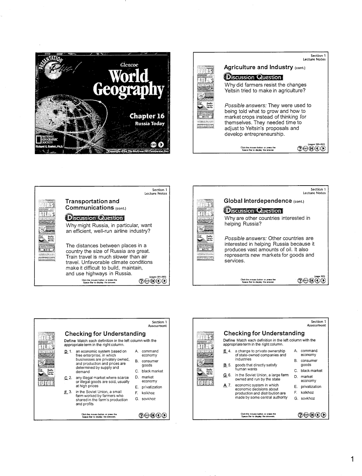 Mr. E's World Geography Page: World Geography - Chapter 16 - Russia Today