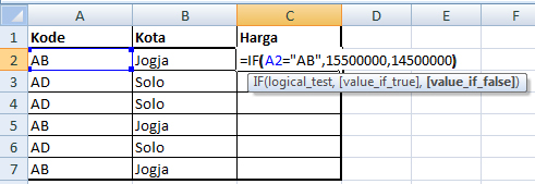 Fungsi IF dengan 2 Syarat | Kumpulan Rumus dan Fungsi Excel