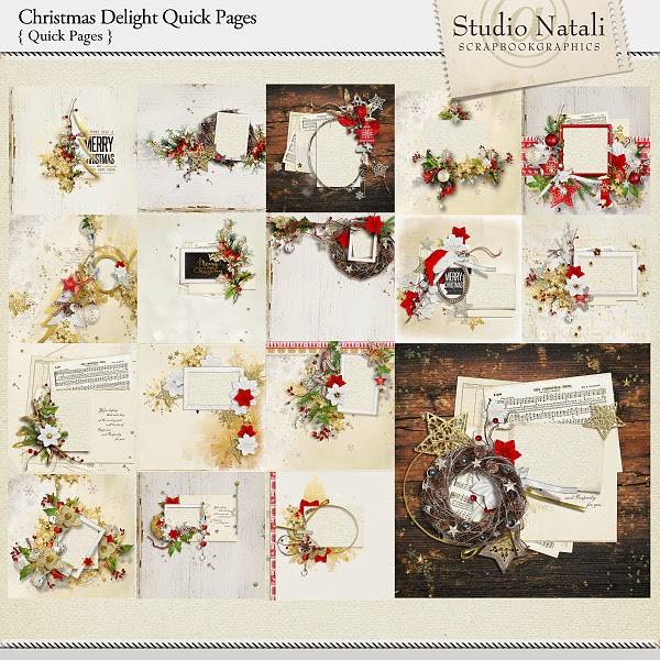 Natali Design: Christmas Delight - new collection, christmas cards, freebie
