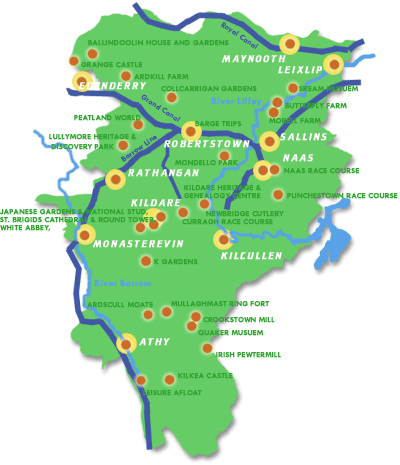 Kildare Map Region City - Map of Ireland City Regional Political
