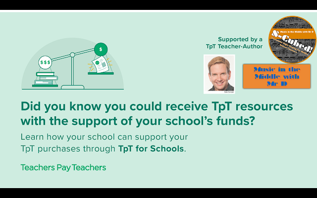 Announcing! Teachers Pay Teachers for Schools! | In the Middle With Mr D