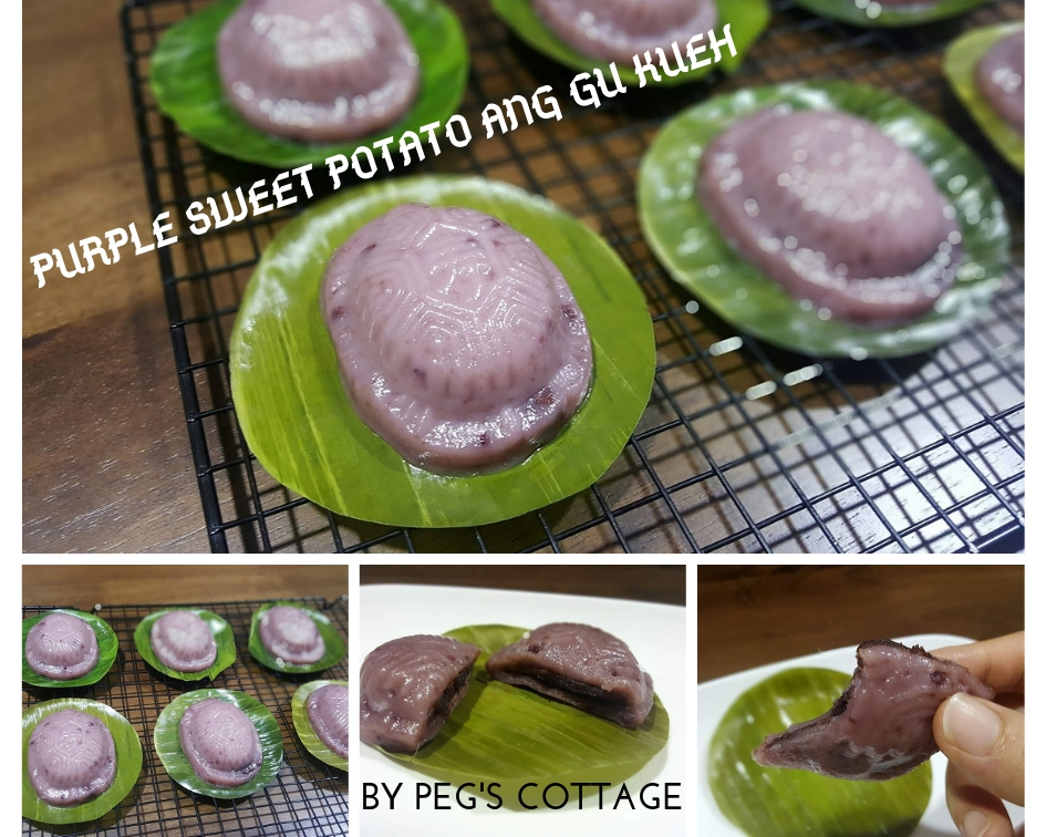 RECIPE OF PURPLE ANG GU KUEH 紫薯红龟糕食谱