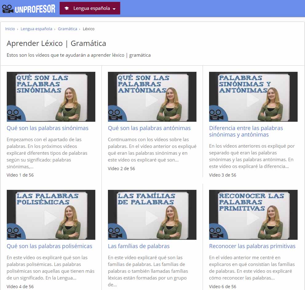 UNPROFESOR: Plataforma de aprendizaje para educación Primaria y Secundaria