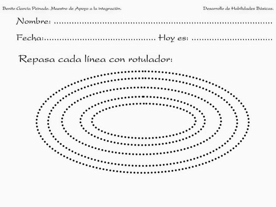 ejercicios con lineas punteadas para repasar. | Hazlo tu mismo