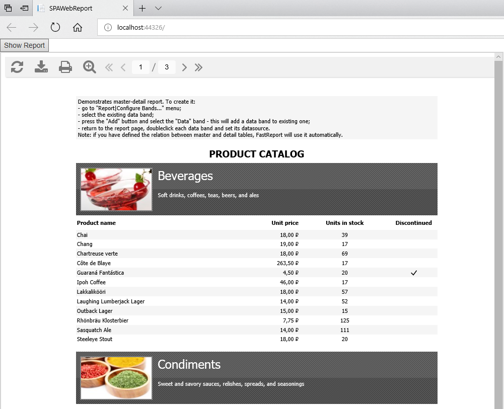 How to use WebReport in Single Page Application Angular 7