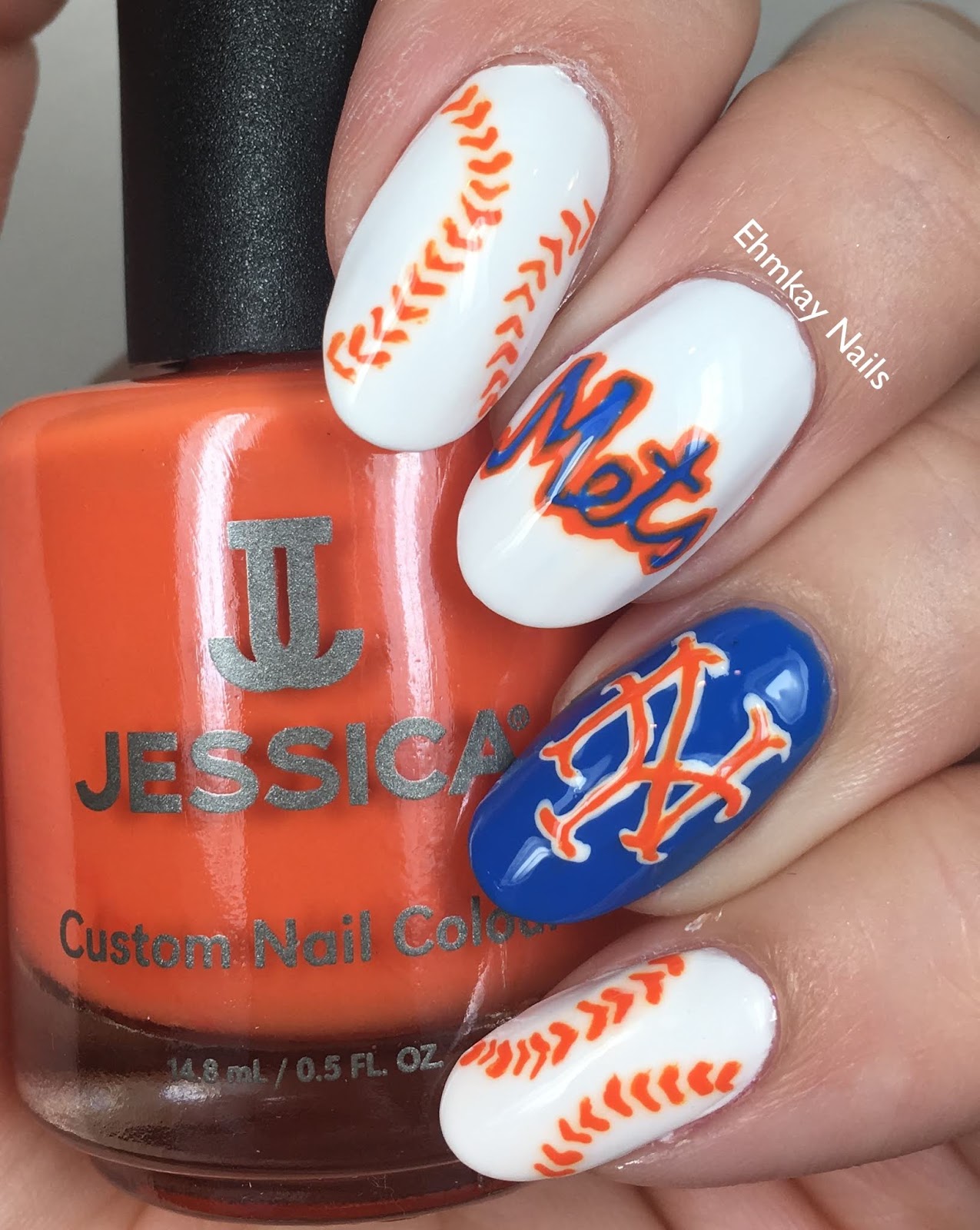 ehmkay nails: New York Mets Nail Art