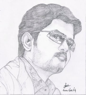 Ilayathalapathy Vijay's Drawing art Wallpapers, Drawing Stills ~ Mass ...