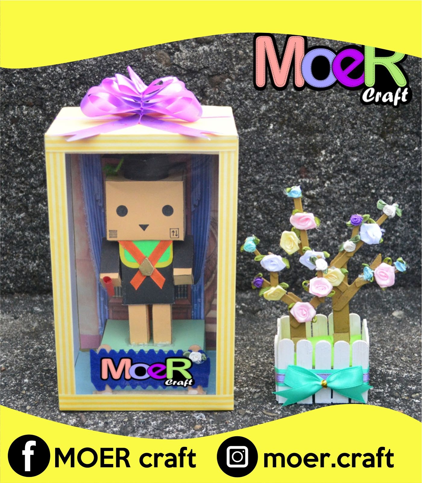 Danbo Wisuda Handmade (Papercraft) | Boneka Wisuda Padang