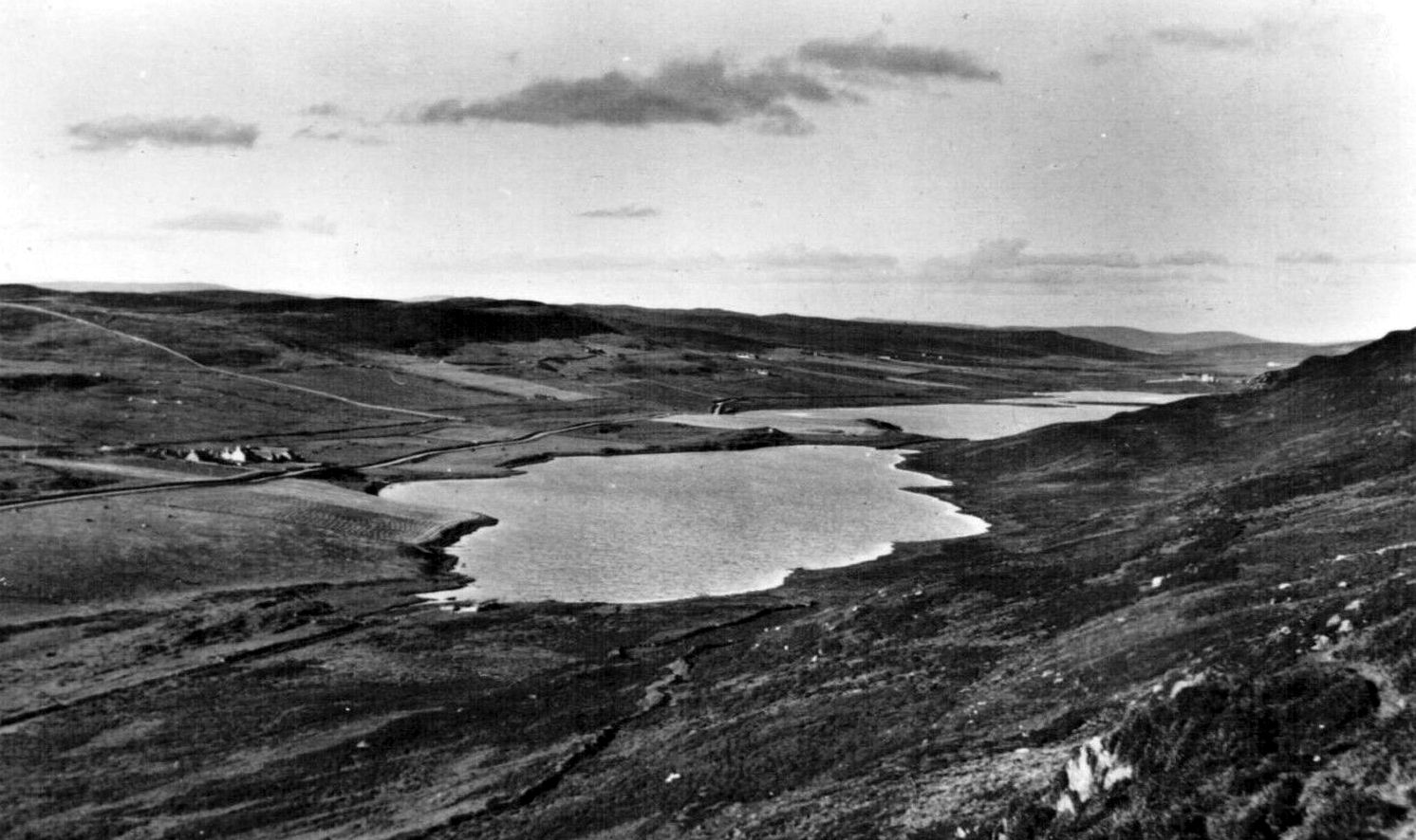 Tour Scotland: Old Photograph Tingwall Valley Shetland Islands Scotland