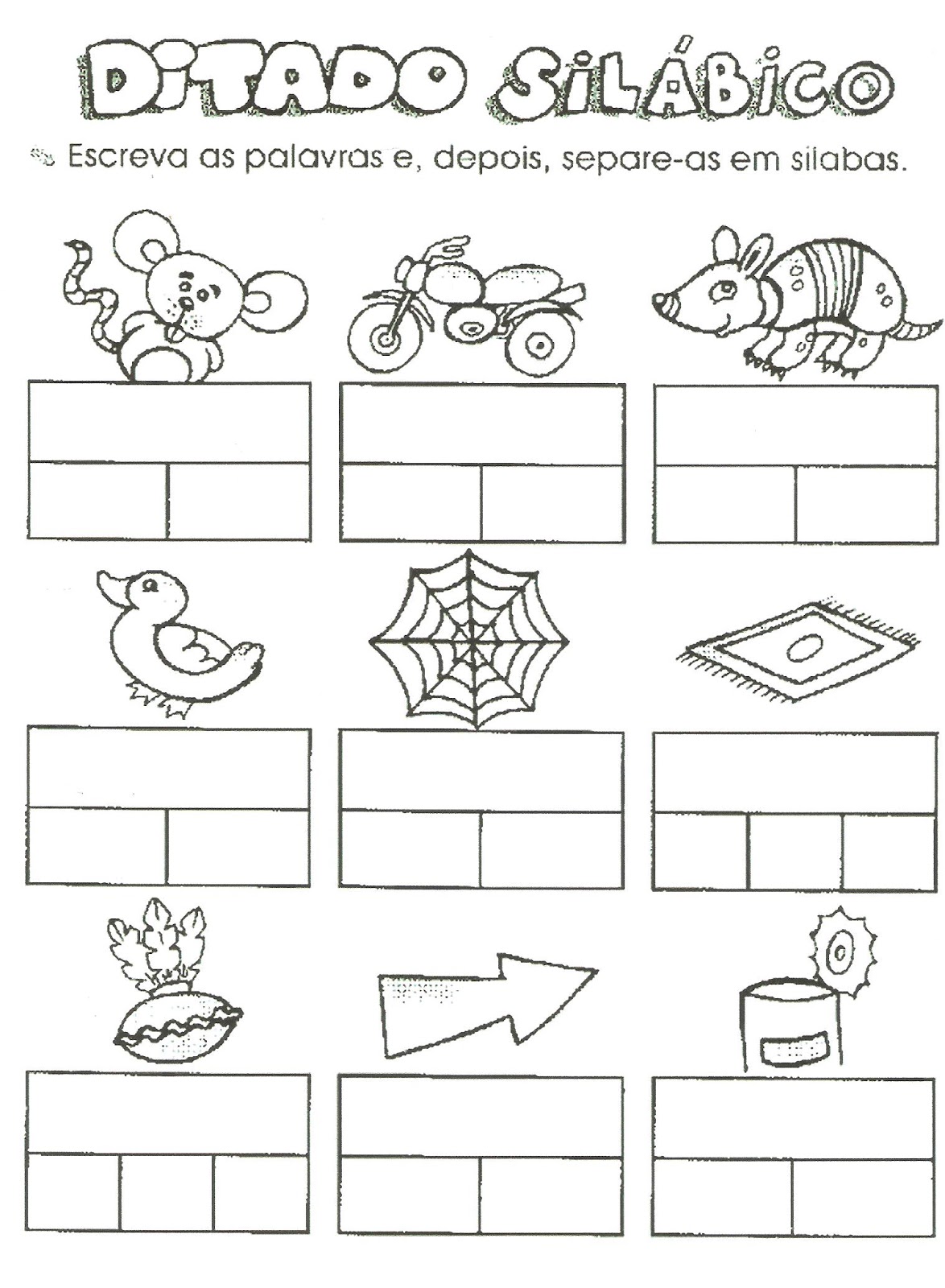 Auto Ditado E Separacao De Silabas Atividades Ditado De Frases Images