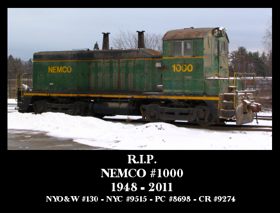New England Depot: NEMCO EMD NW2 #1000 Scrapped