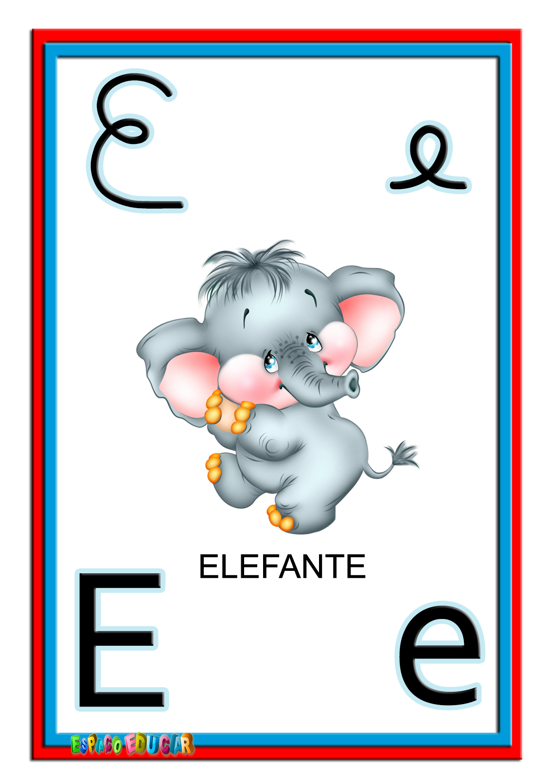 Alfabeto ilustrado colorido cartazes de parede - ESPAÇO EDUCAR