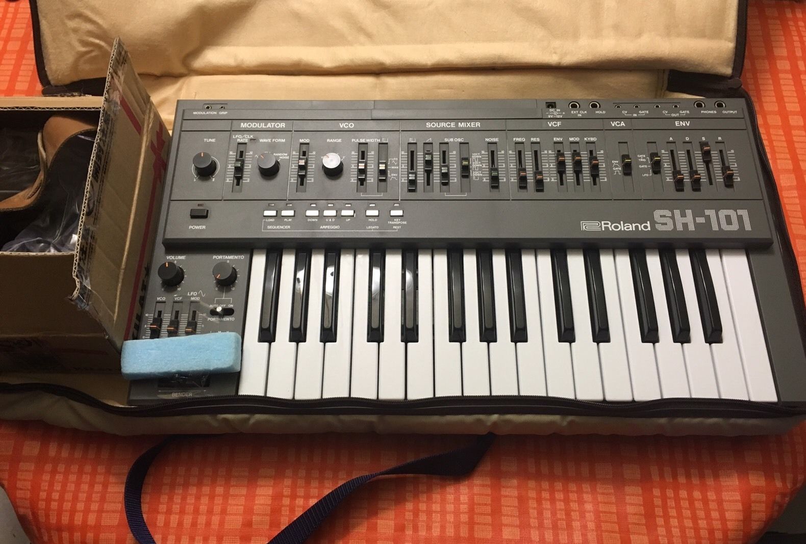 MATRIXSYNTH: Roland SH-101 w/ Original Gig Bag, Mod Grip & Strap