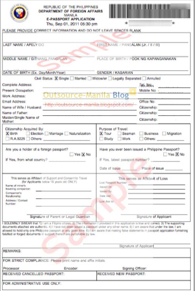 Dfa Passport Application Form Print | Form Template Collection