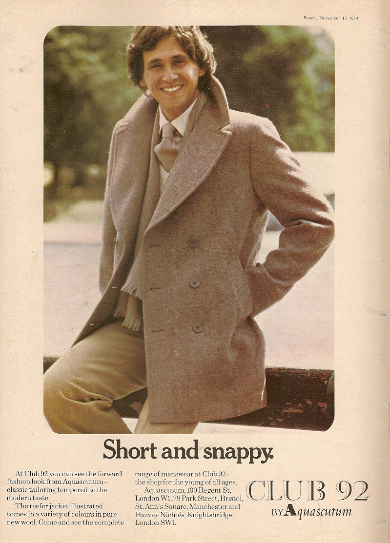 What We Wore Then: Menswear ads from "Punch", 1974