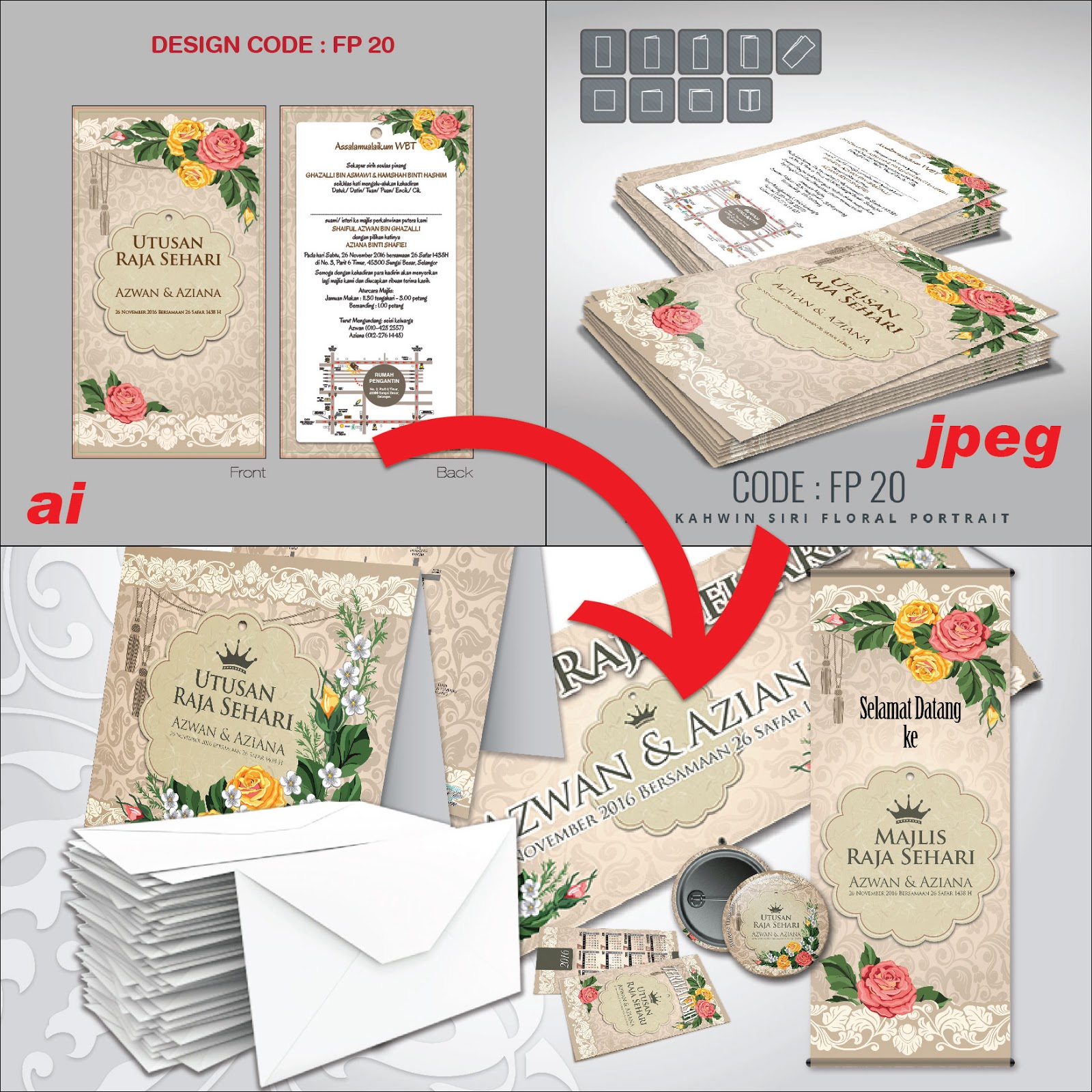 Tempahan Online Kad Kahwin House of Utusan Raja Sehari: 1363 TAMPLATE ...