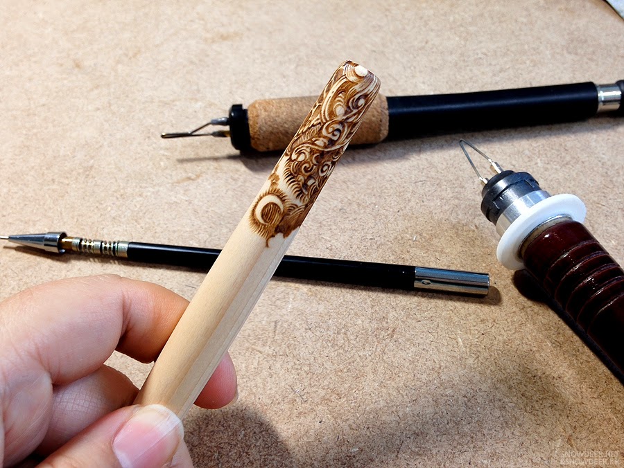 Snowdeer (Kim Sulrok): wooden pen pyrography woodburning