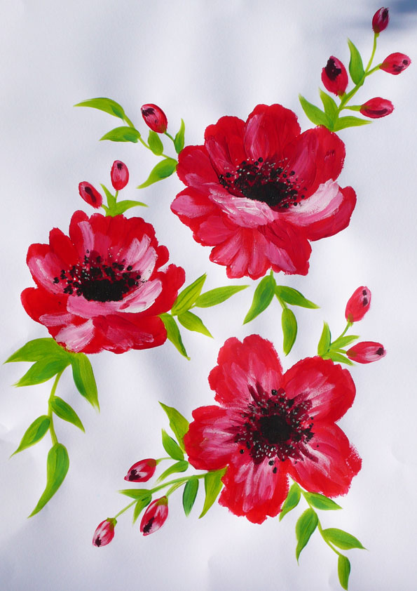 Creating Surface Design: Painted florals