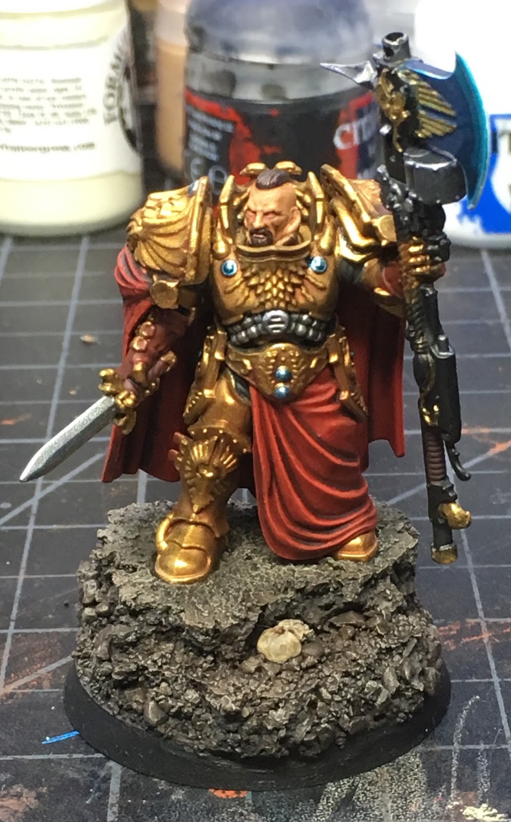 262nd Death Korps of Krieg: WIP: Custodes Shield-Captain w/Ax - Part 3