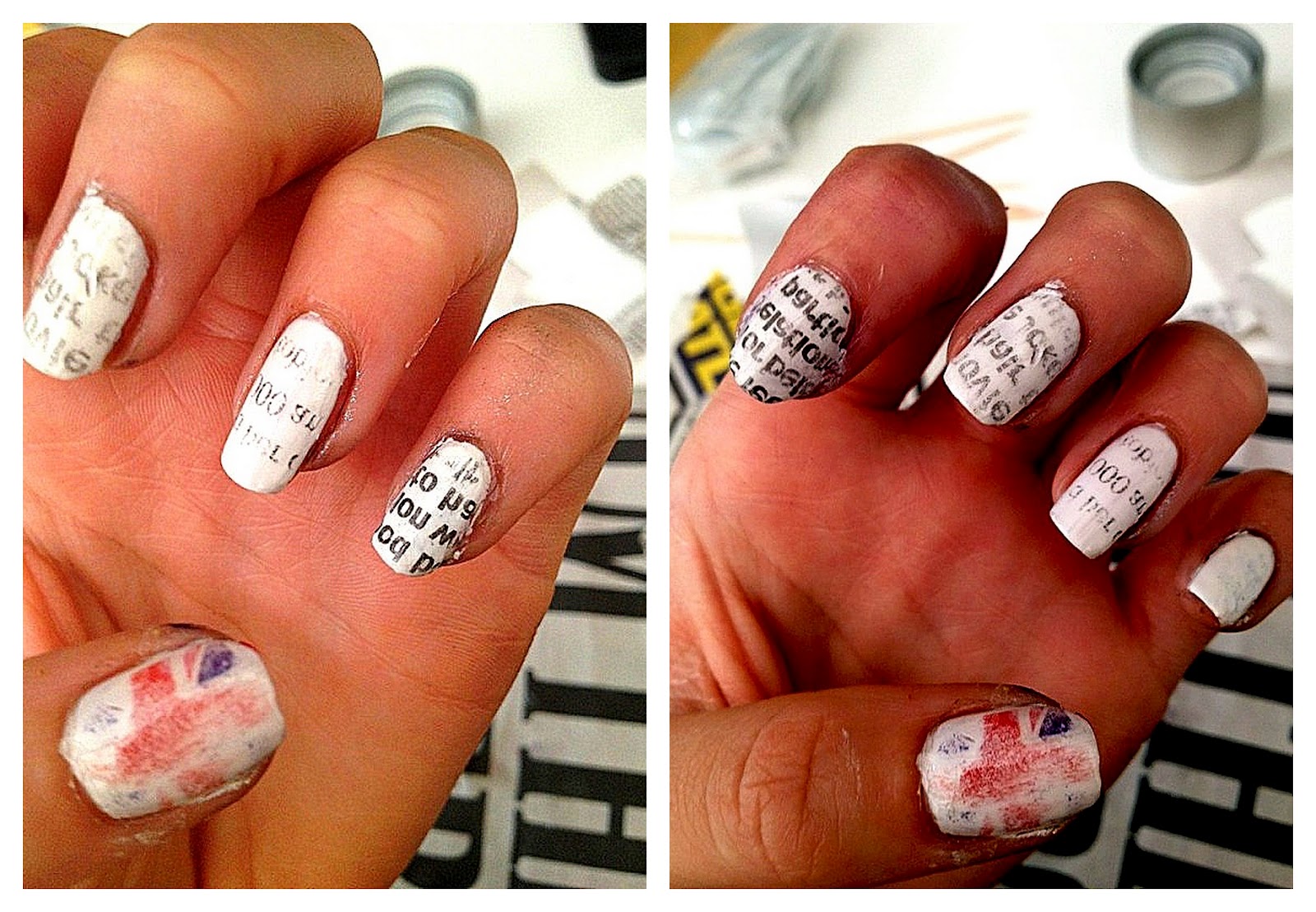 How To Do Newspaper Nails With Water