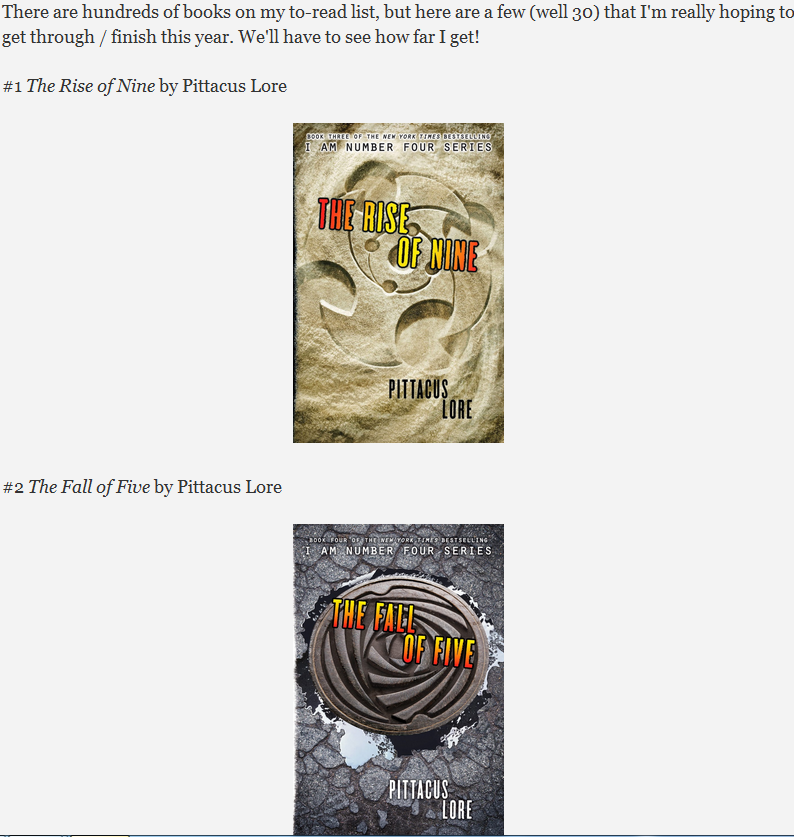 Sarah's Reviews - Reading: 30 books I would love to read this year!