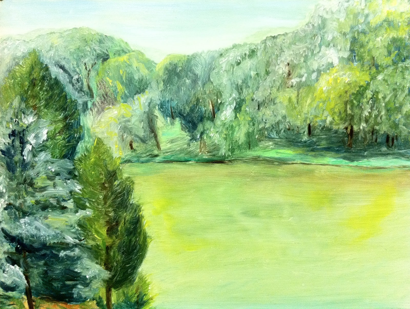 Oil Paintings by Charles Tabor: (Plein Air) Emerald Lake