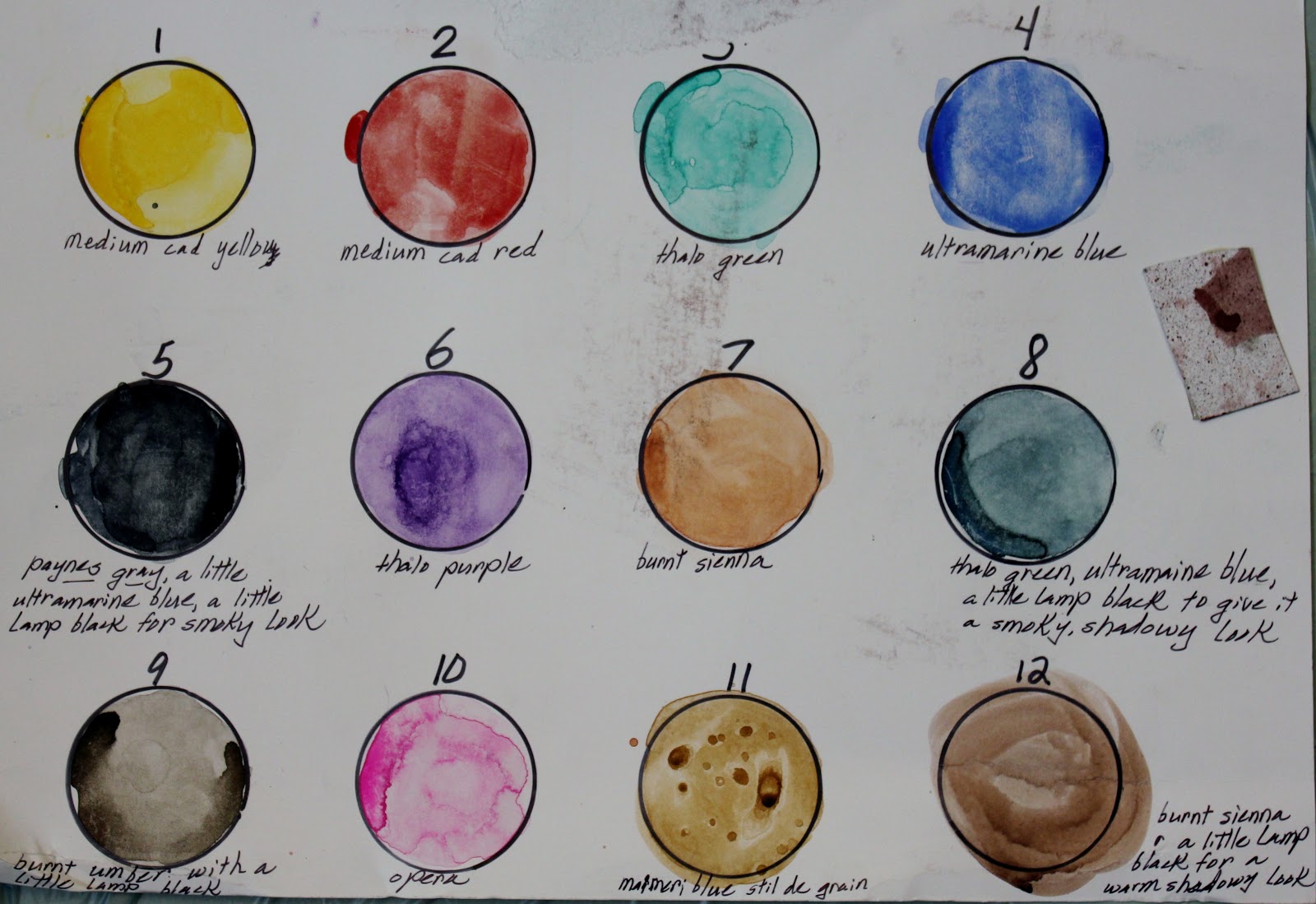 John Salminen Workshop - WSNC: Color Chart for Mouth Atomizer