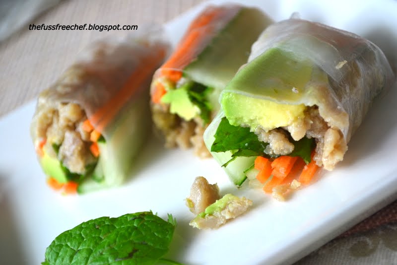 the FUSS FREE chef: Vietnamese Rice Rolls with Lemongrass Chicken