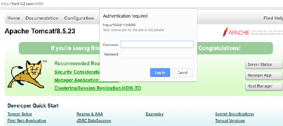 Access tomcat server remotely: