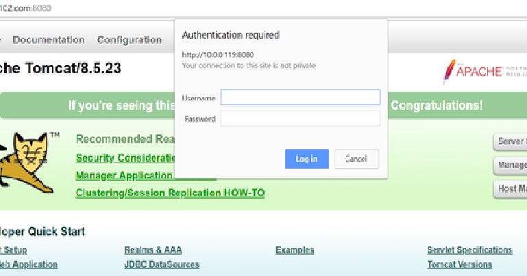 Access tomcat server remotely:
