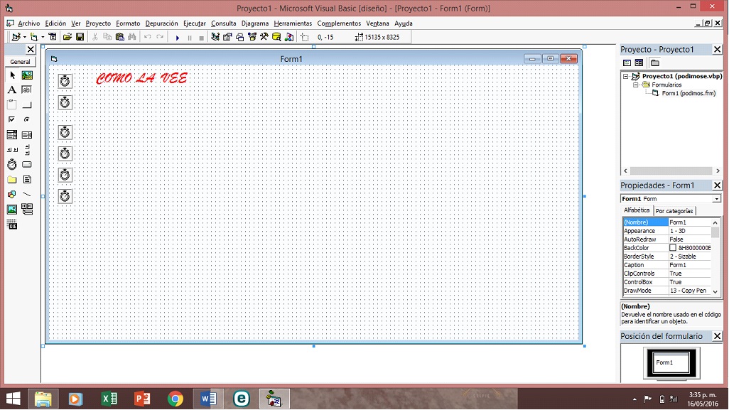 HERRAMIENTAS VISUAL VASIC 6.0 "10B": Timer