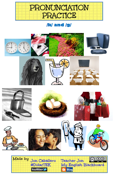 My English Blackboard: Pronunciation Practice: /p,t,k/ and /b,d,g/