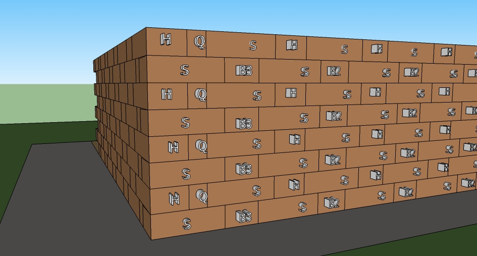 Single Flemish Brick Bond (1.5 brick Thick)