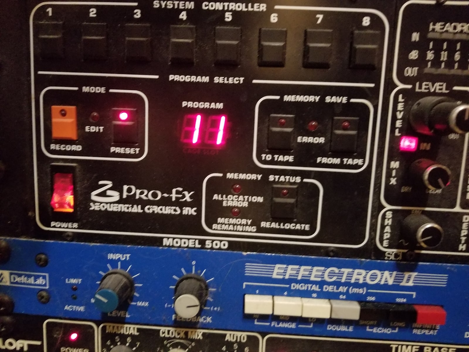 MATRIXSYNTH: Rare Sequential Circuits Model 500 Pro-Fx Digital Delay Rack