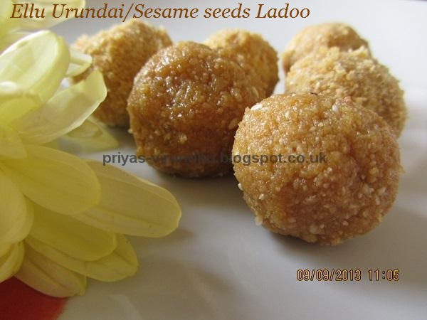 Priya's Virundhu: Ellu Urundai Recipe/Sesame Seeds Ladoo Recipe/Sesame ...