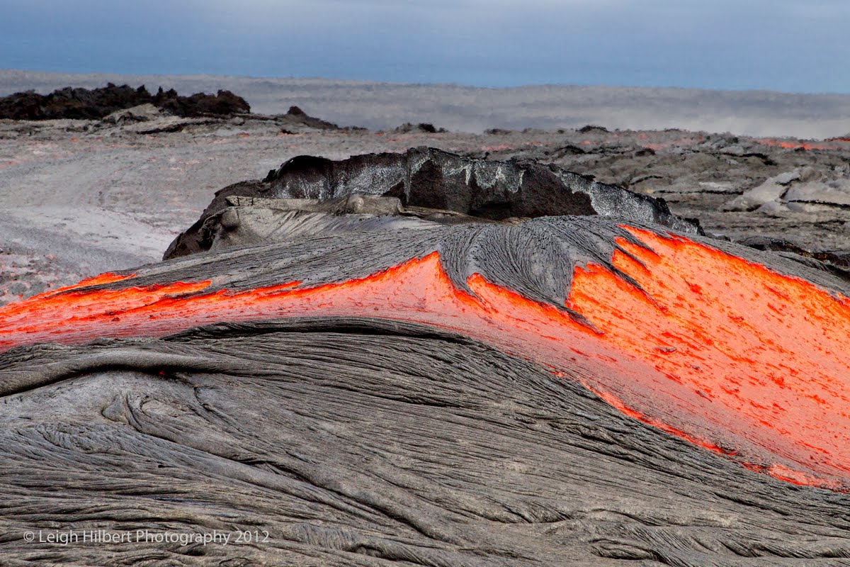 HAWAIIAN LAVA DAILY: Video of Pulama Pali lava rivers, a`a and pahoehoe