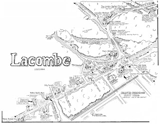 Tammany Family: Map of Lacombe Businesses - 1986