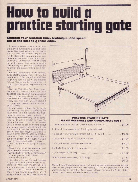 GeekBobber: BMX Practice Gate