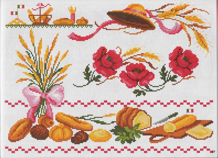 Χειροτεχνήματα: σχέδια με στάχυα και ψωμιά για κέντημα / wheat and ...