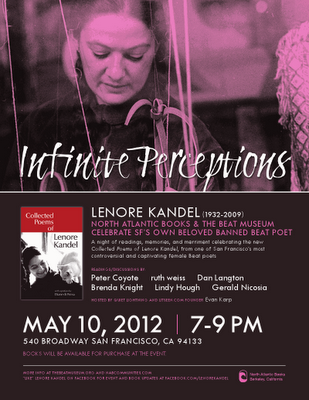 Issa's Untidy Hut: Lenore Kandel: Reading/Book Launch