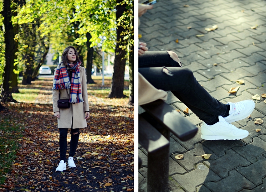 Todays outfit: beige coat & reebok classic - Jestem Kasia Blog