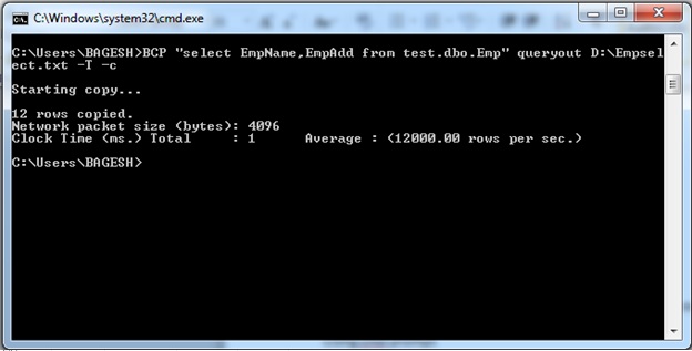 Microsoft Business Intelligence: Bulk Copy program (BCP) in sql server