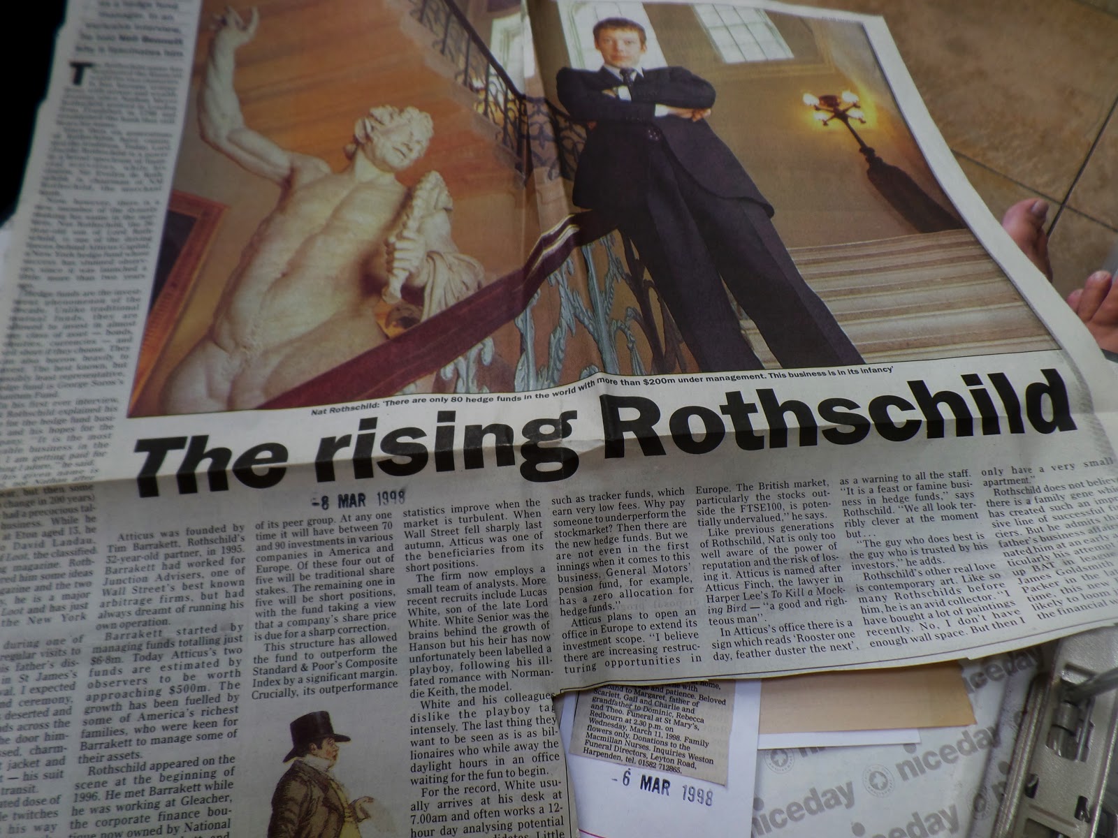 Peerage News: The rising Nat Rothschild