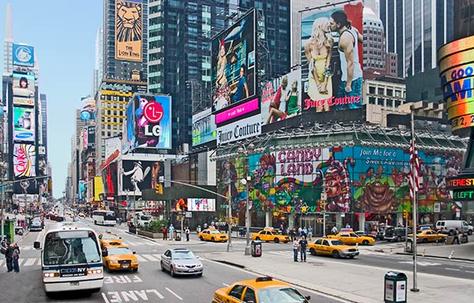USA Today: New York times square beautiful pictures AT night & Day