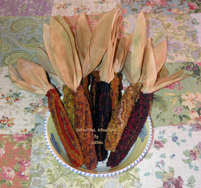 Dimensional Rug Hooking: Rug Hooked Indian Corn