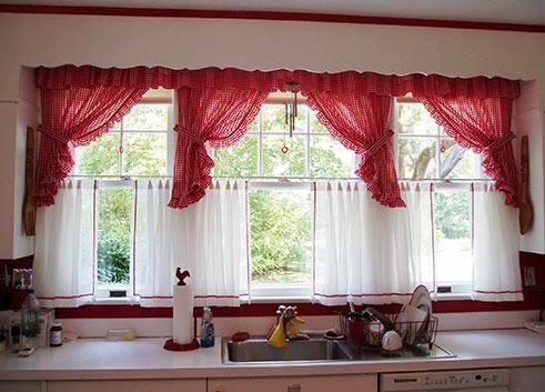 Home Design Tips and Ideas: Designer Kitchen Curtains