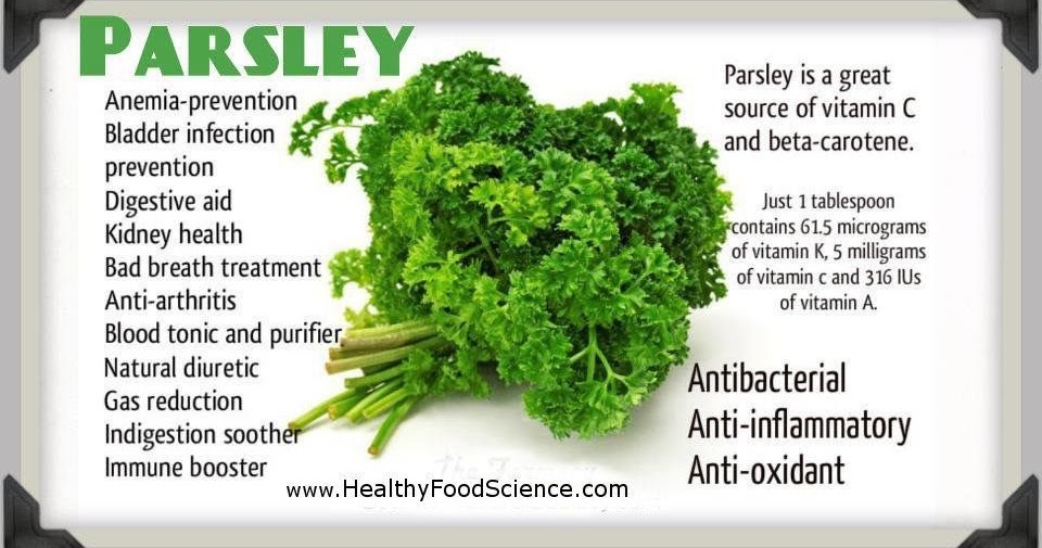 Tenerife Adeslas Agent: Benefits of eating Parsley