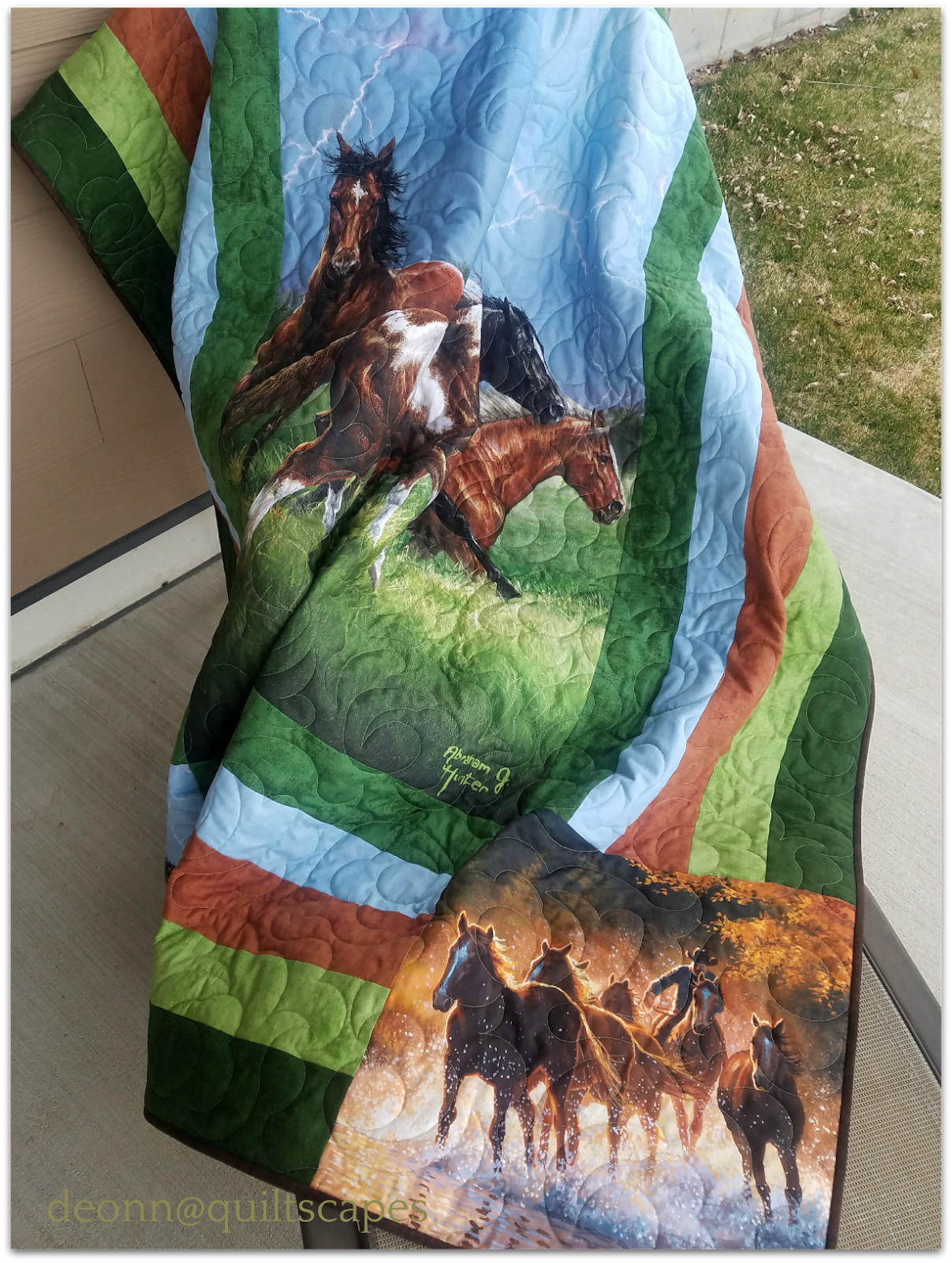 .Quiltscapes.: RBD "Horse Power" Panel Quilt Tutorial
