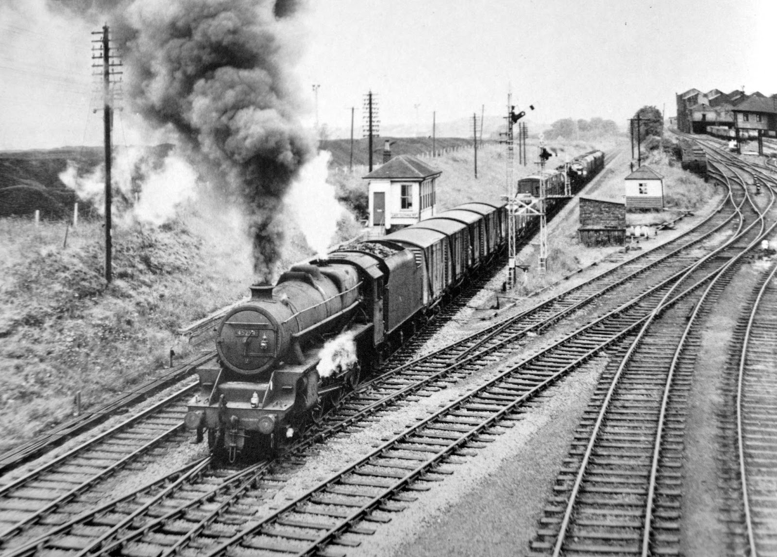 Tour Scotland: Old Photograph Railway Station Newtongrange Scotland